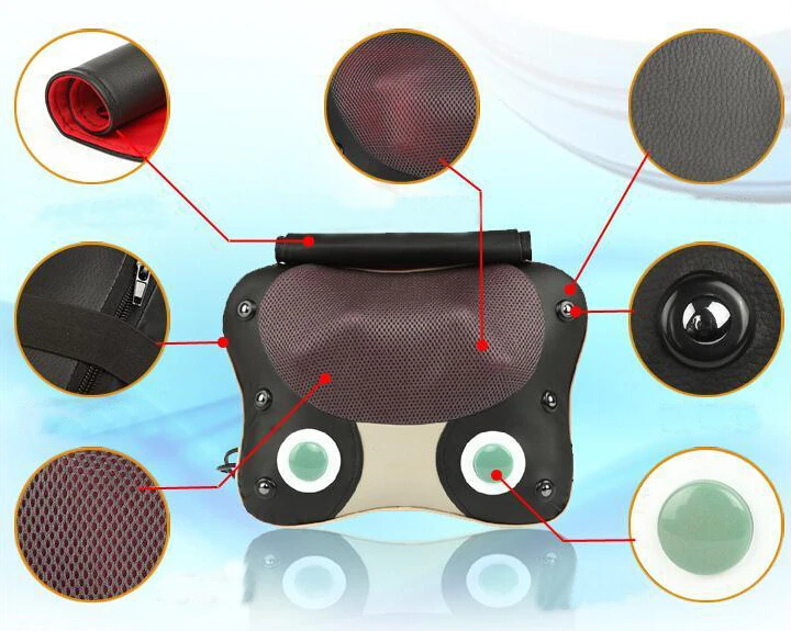 Hot Deep-sea Magnet Stone Back Neck Shiatsu And Tapping Massage Pillow ...