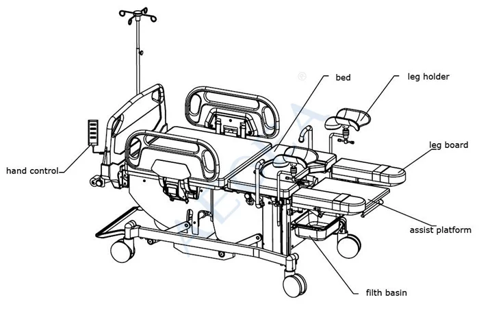 Pregnancy Female Birthing Medical Hospital Electric Gynecology ...