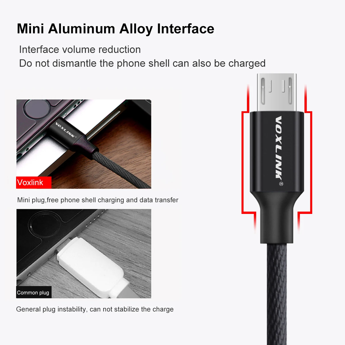 Voxlink Commonly Used Accessories & Parts Micro Cable Usb Cable Cotton ...