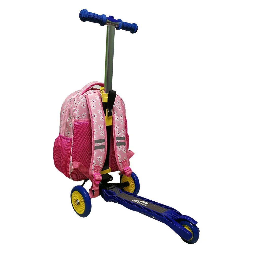 Kids School Bag with Scooter - Waterproof Polyester Backpack for Kids ...