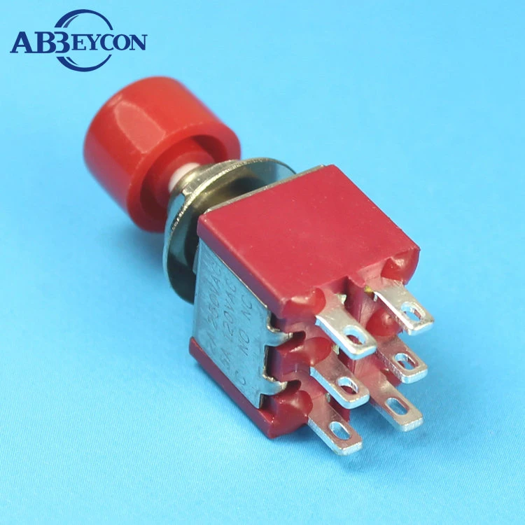 Ns202 Ip40 Ds-622 Dpdt 6 Pin Push Button Red Latching On-on Toggle Switch - Buy On-on Toggle ...