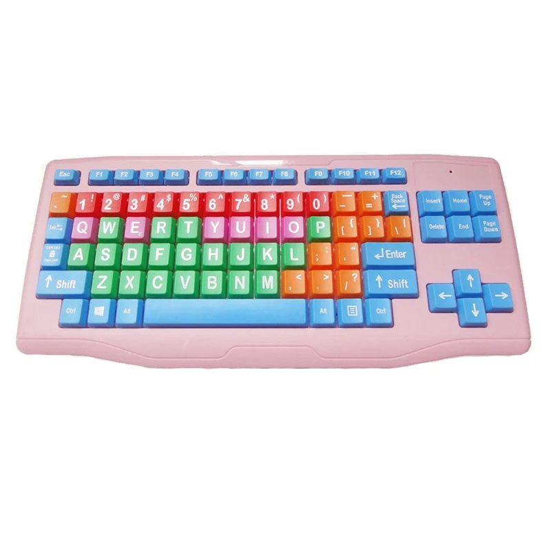 Bunte Kinder Tastatur Große Größe Brief Kinder Verdrahtete Usb Computer ...