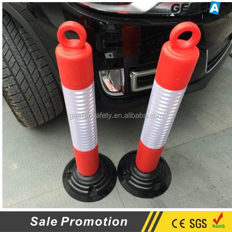 Rubber Base Pu Warning Plastic Safety Column With Reflective Film - Buy ...