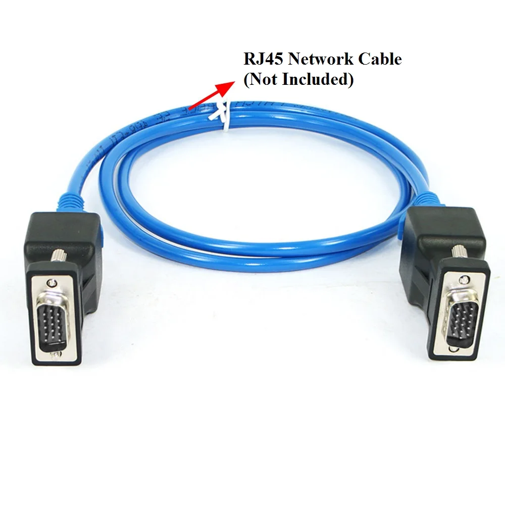 Vga Extender Female/male To Lan Cat5 Cat5e/6 Rj45 Ethernet Female ...