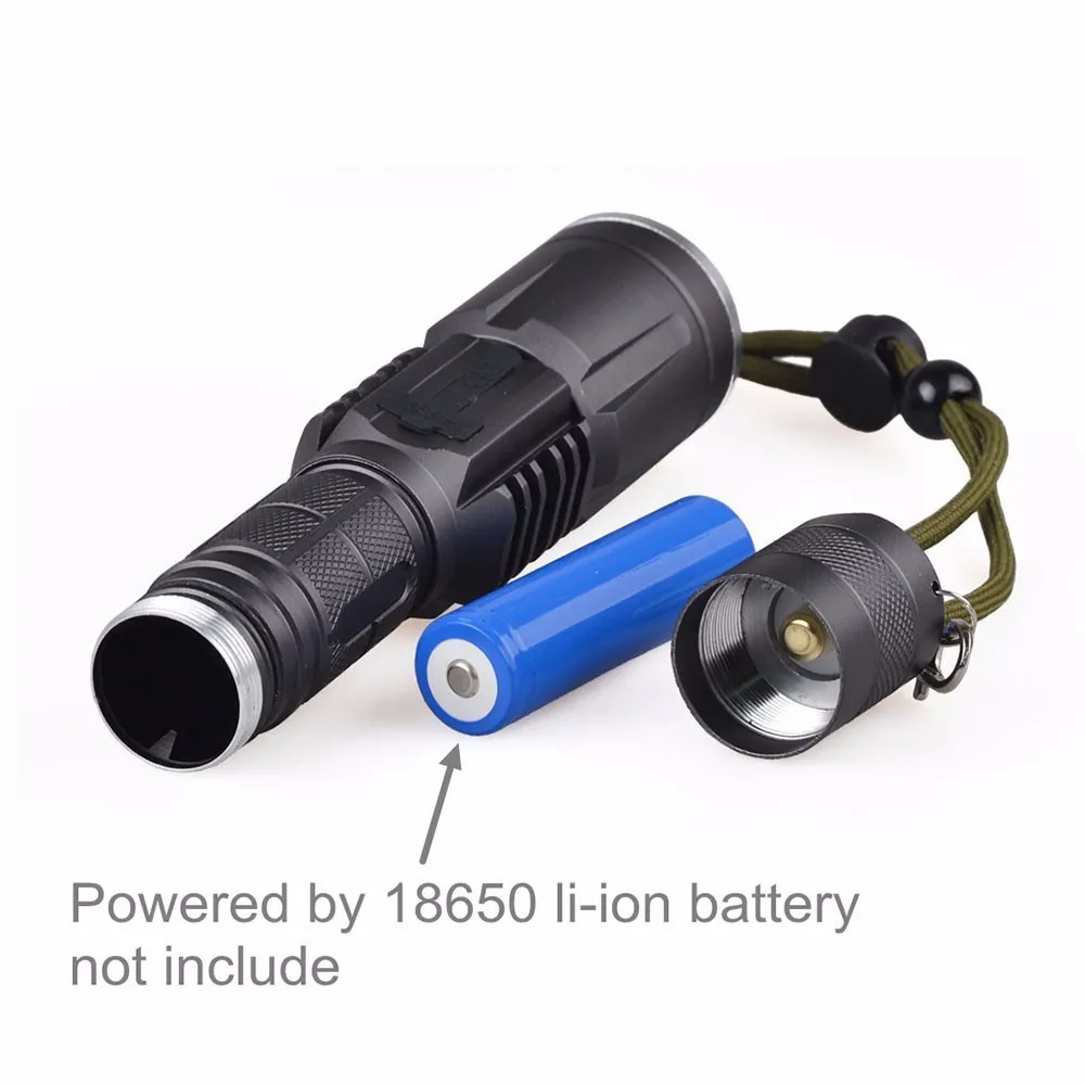 Tactical Usb Flashlight Mobile Phone Charger 10w Zoomable Flashlight ...