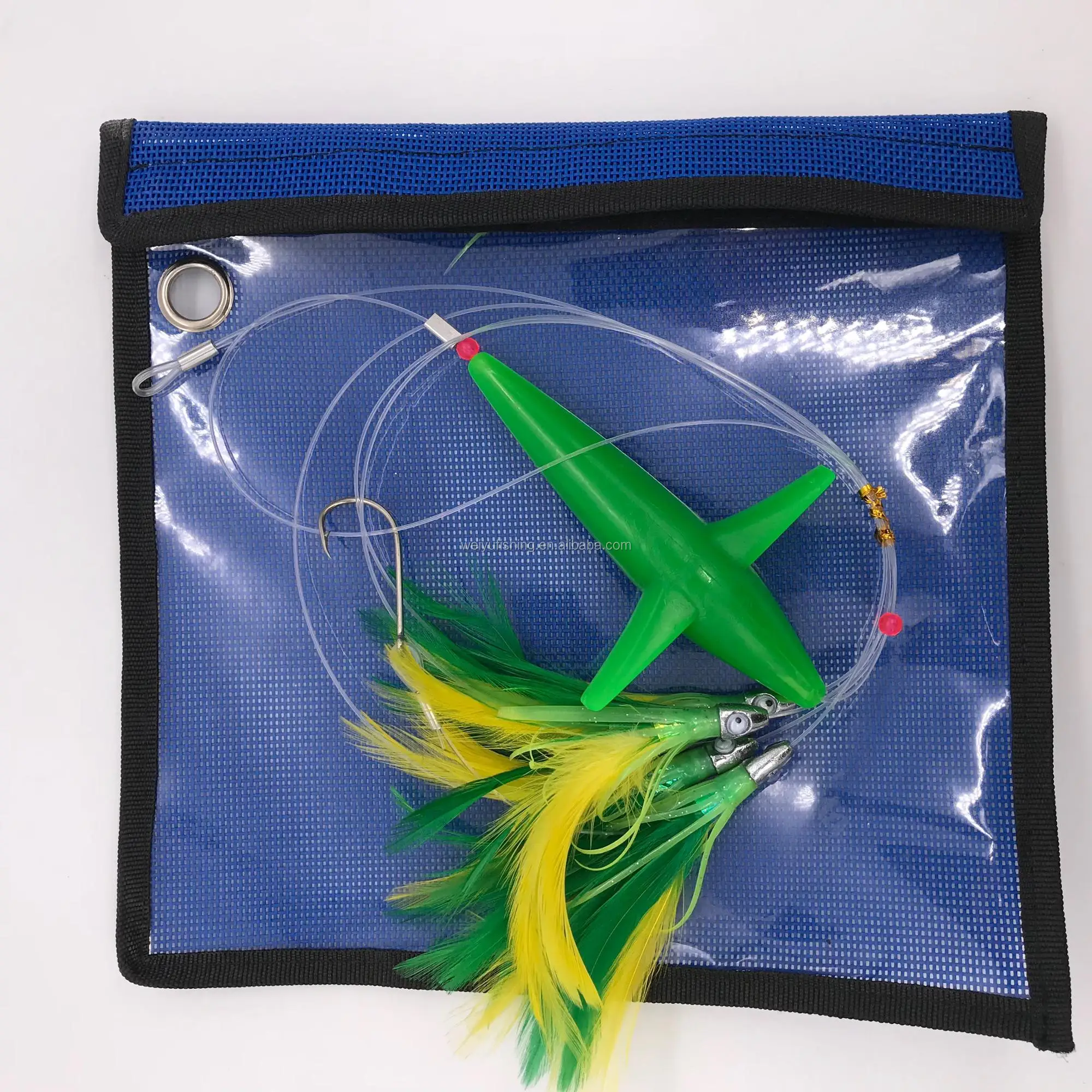 Tuna Feather Lead Jig Daisy Chain Saltwater Trolling Fishing Lure ...