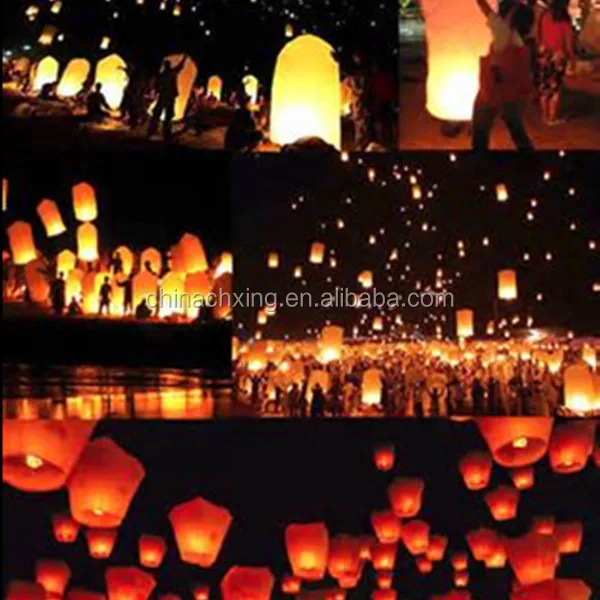 Chinese Hot Air Balloon Biodegradable Paper Lanterns With Candles With ...