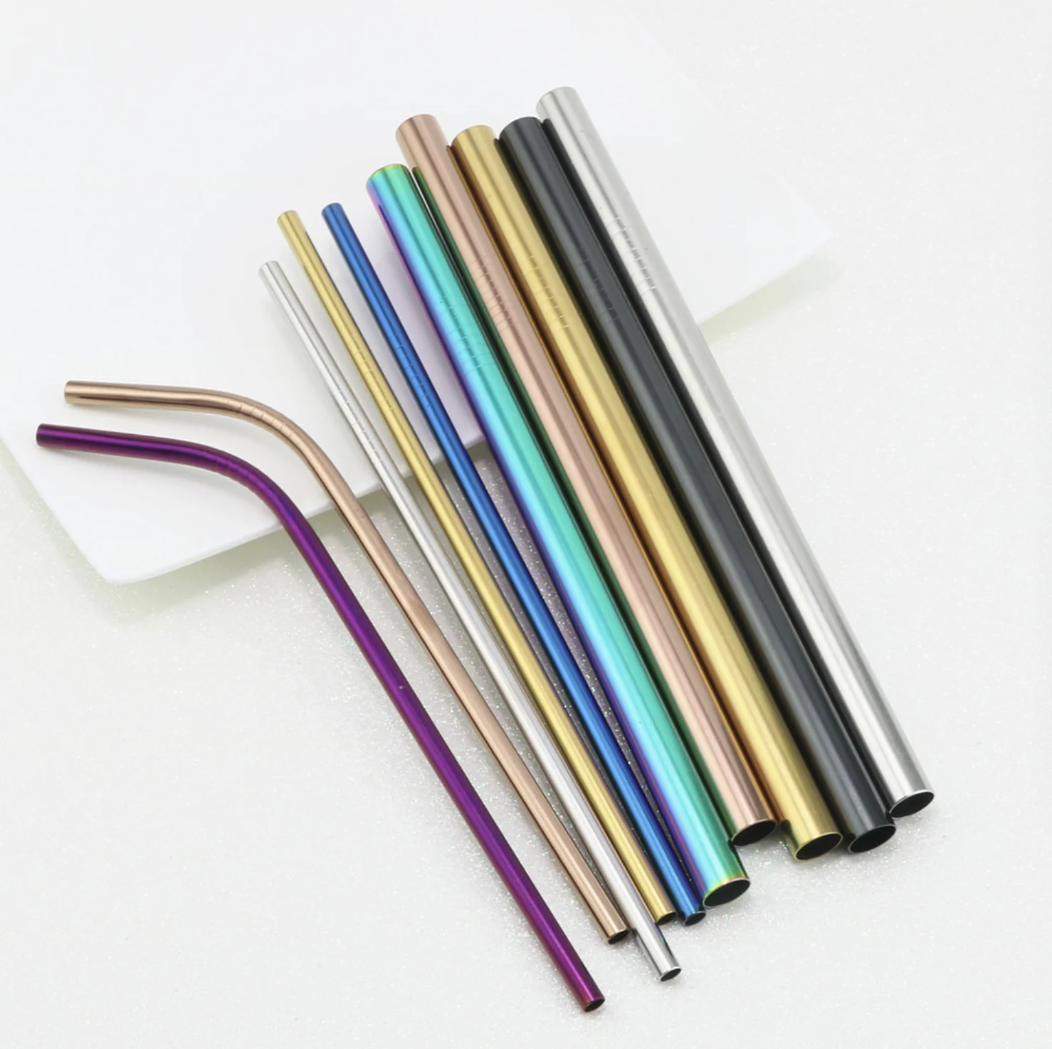304 Stainless Steel Reusable Straws with Customizable Logo