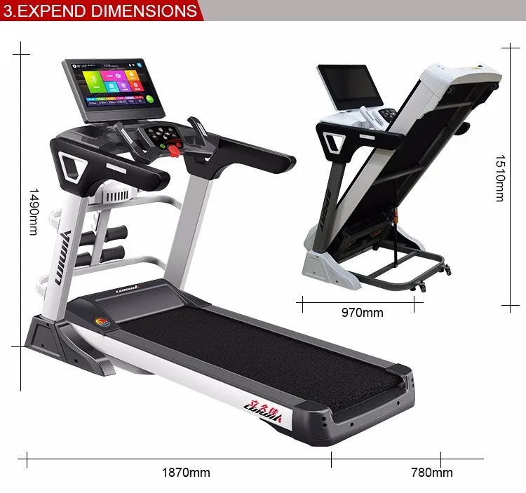 Chinese Factory Speed Fit Semi Commercial Treadmill - Buy Treadmill ...