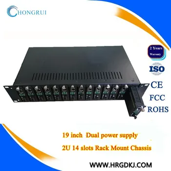 14 Slot Fiber Ethernet Media Converter Rack Mount 19" Rack Chassis ...