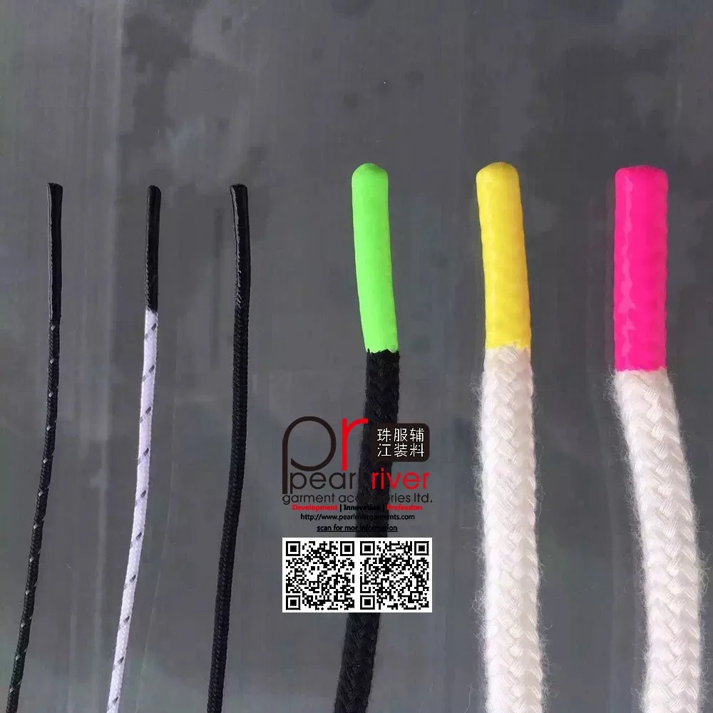 Custom Silicone Dipped Tips Drawcord Round Drawstring Cord - Buy ...