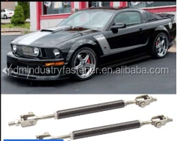 Universal Black Aluminum Front Bumper Lip Splitter Strut Rod Support ...