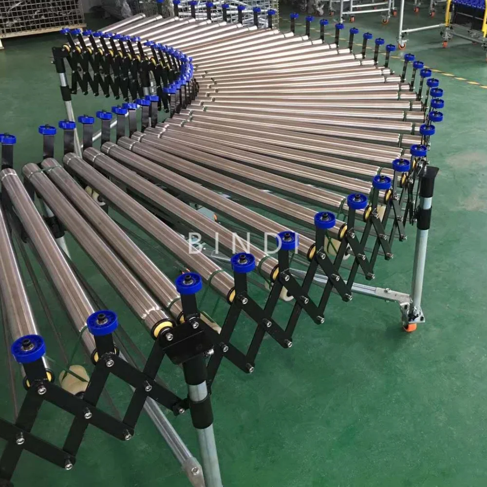 Flexible Telescopic Unloading Roller Conveyor by BINDI
