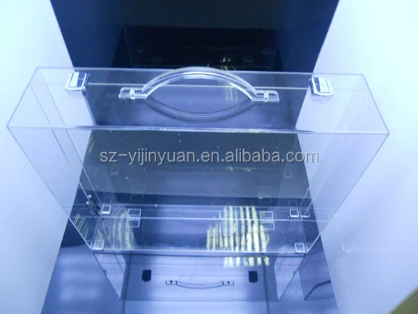 Custom Clear Acrylic Briefcase With Handle Customized Transparent ...