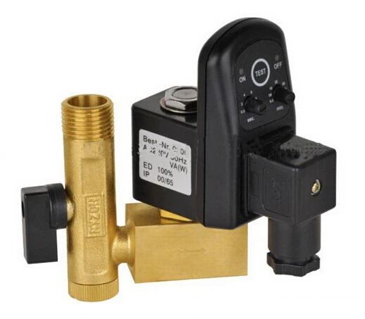 Opt Type 1/4 Inch Timer Air Compressor Brass Automatic Drain Valve Or ...