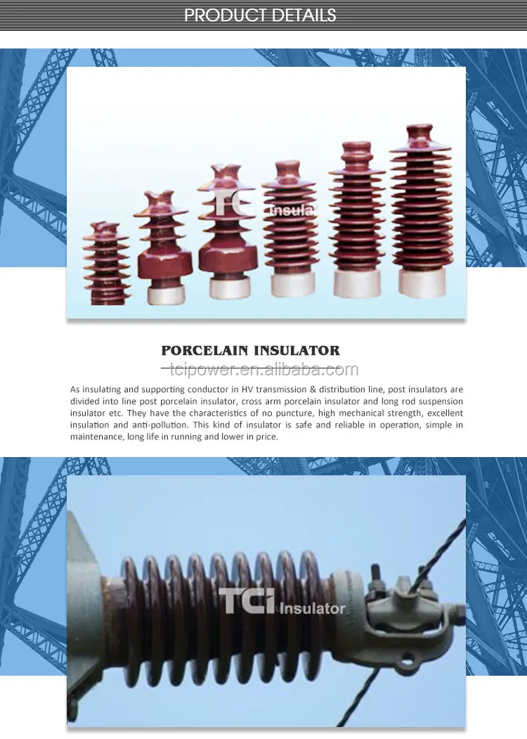 Ansi-57 Horizontal Porcelain Line Post Insulator (clamp Top Attached ...