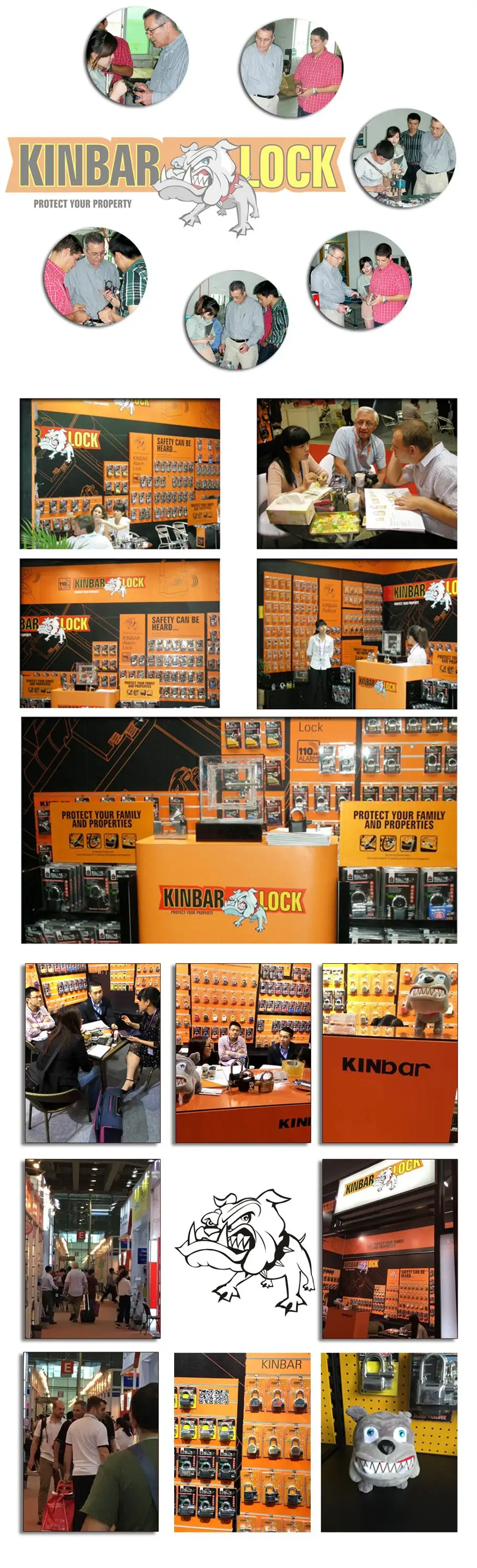 Kinbar Alarm Padlock - Heavy Duty Door Lock with Alarm