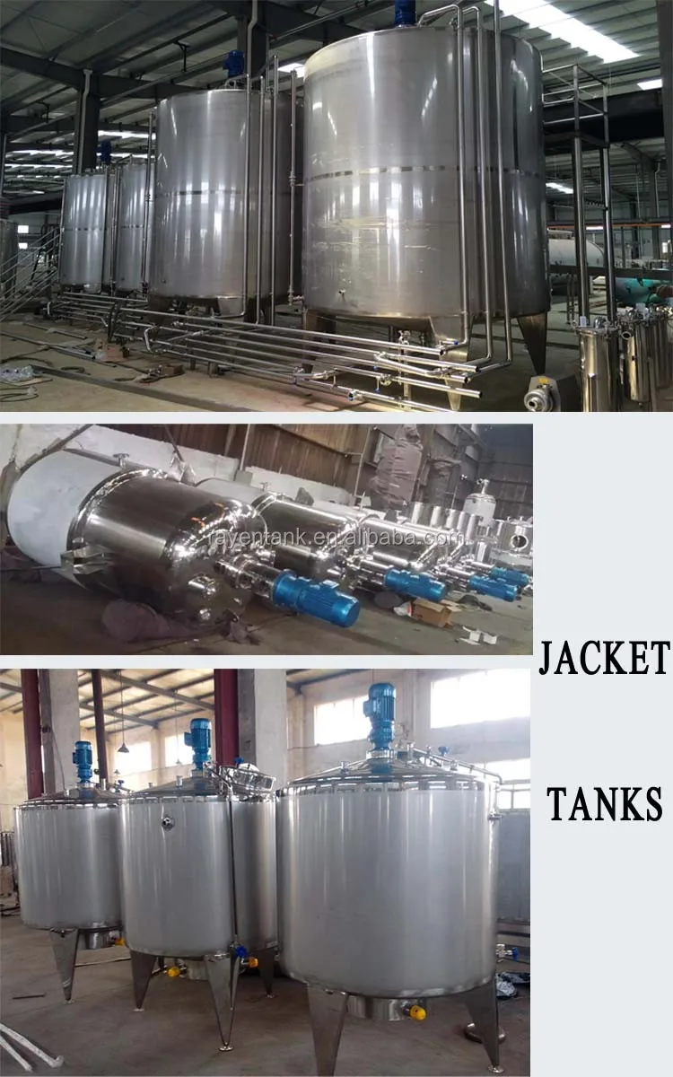 Stainless Steel Steam Jacket Tank Heated And Cooling Double Jacketed ...