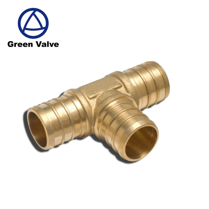 Green Guten-top Pex Al Pex Pipe Brass Fittings 1/2 X 1/2 X 1/2 Barbed ...