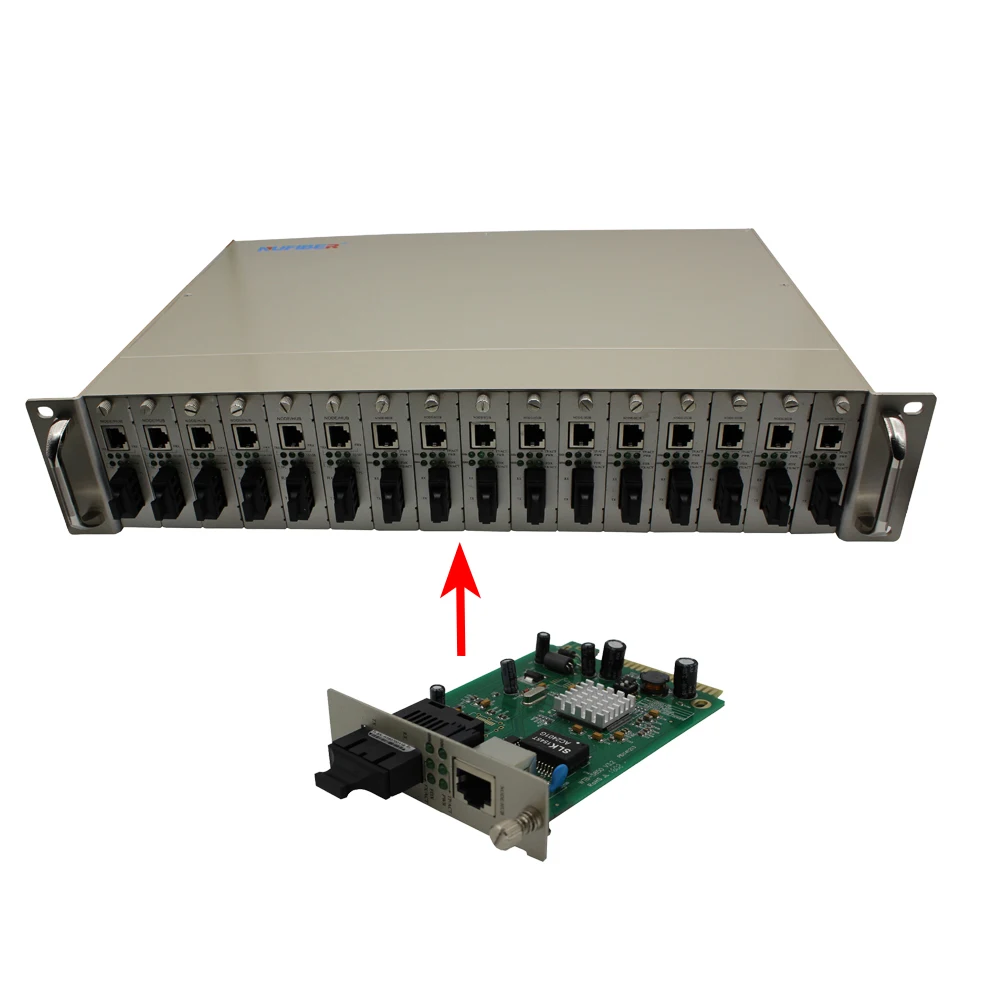 16 Slots Chassis 100m 1000m Card Type Network Net Management Fiber ...
