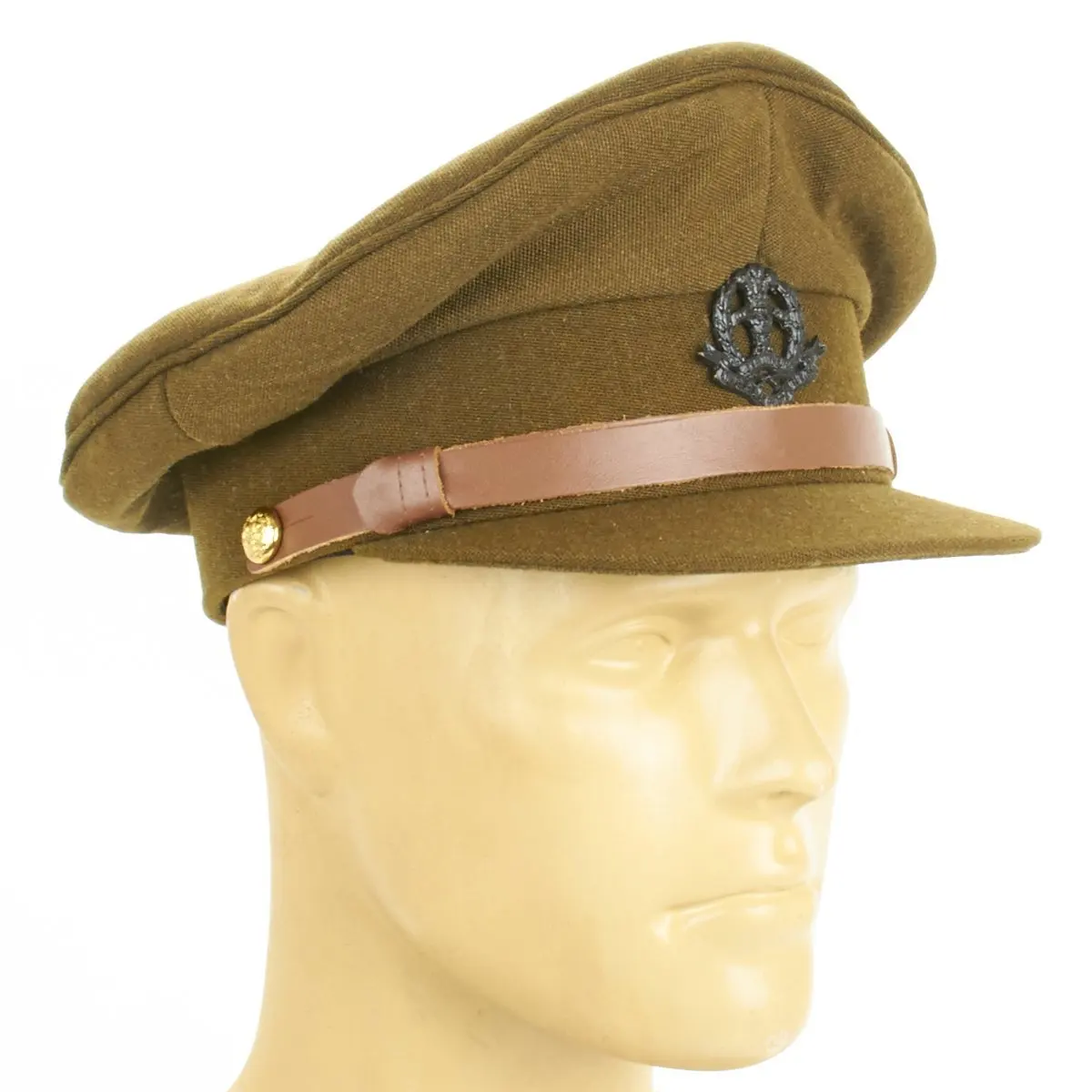 Army Green Peaked Embroidered Cap Military Peaked Cap For Sale - Buy ...