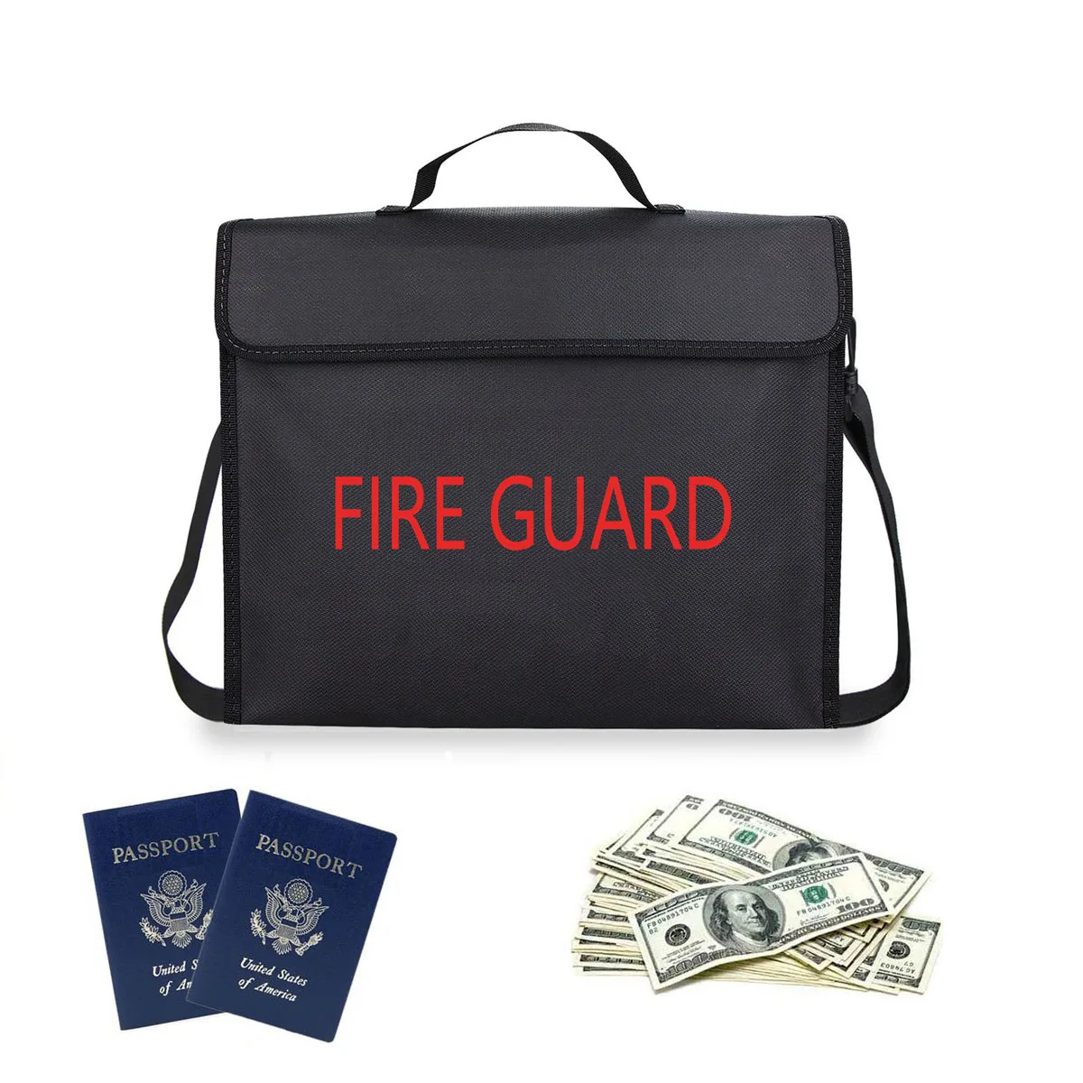 Fire Resistant Cash Box Document Bag Fire Retardant Security Envelope ...