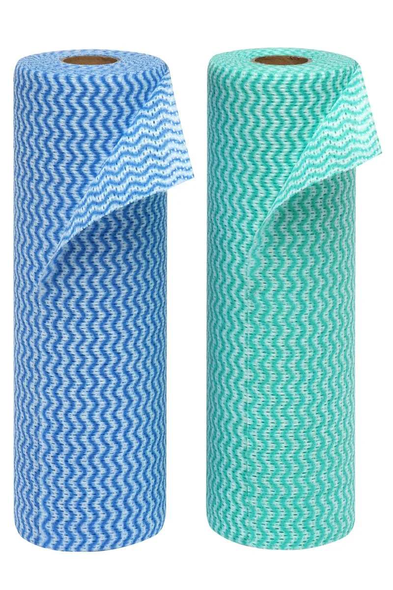 Kitchen Multifunction Spunlace Nonwoven Cleaning Cloth Wipes Roll - Buy ...