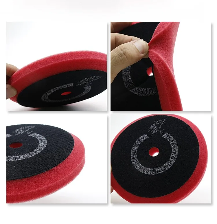 5 Inches Finishing Polish Pad Ultra Soft Red Waxing Auto Detailing ...