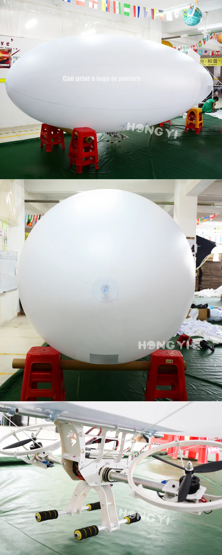 Custom Advertising Helium Blimp Balloon - Remote Control Zeppelin ...