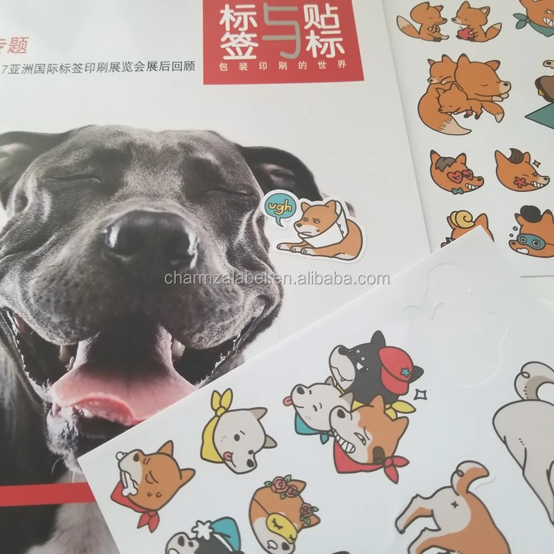 Custom Kiss Cut Adhesive Sticker Sheet A4 Size Cartoon Printed Hot ...