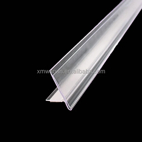 35mm L Shape Clear Pvc Supermarket Shelf Strip Label Holder With ...