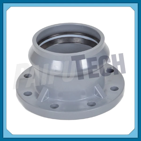 High Pressure Pn16 Large Pvc/upvc Socket End Flange Joint With Rubber ...
