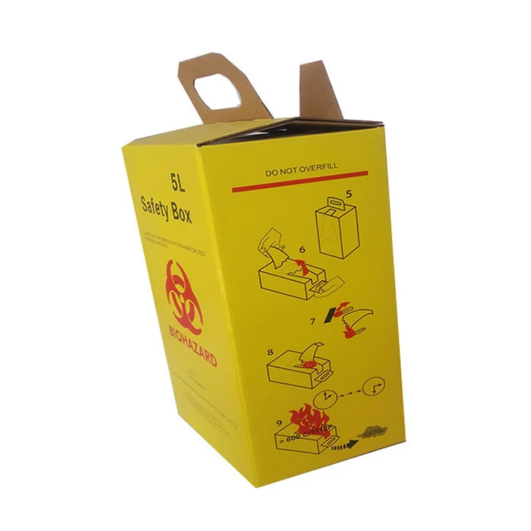 5l Safety Medical Paper Cardboard Sharps Container Box - Buy Medical ...