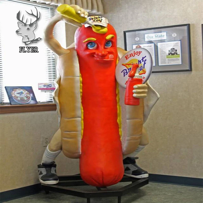 Custom Fast Food Restaurant Statue - Fiberglass Hamburger, Hot Dog ...