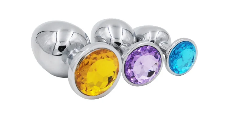 Diamond Acrylic Decorative Butt Toy Plug Anal Insert Stainless Steel ...