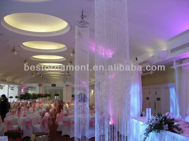 14ft Diamond Crystal Beaded Column Wedding - Buy Decorative Wedding ...