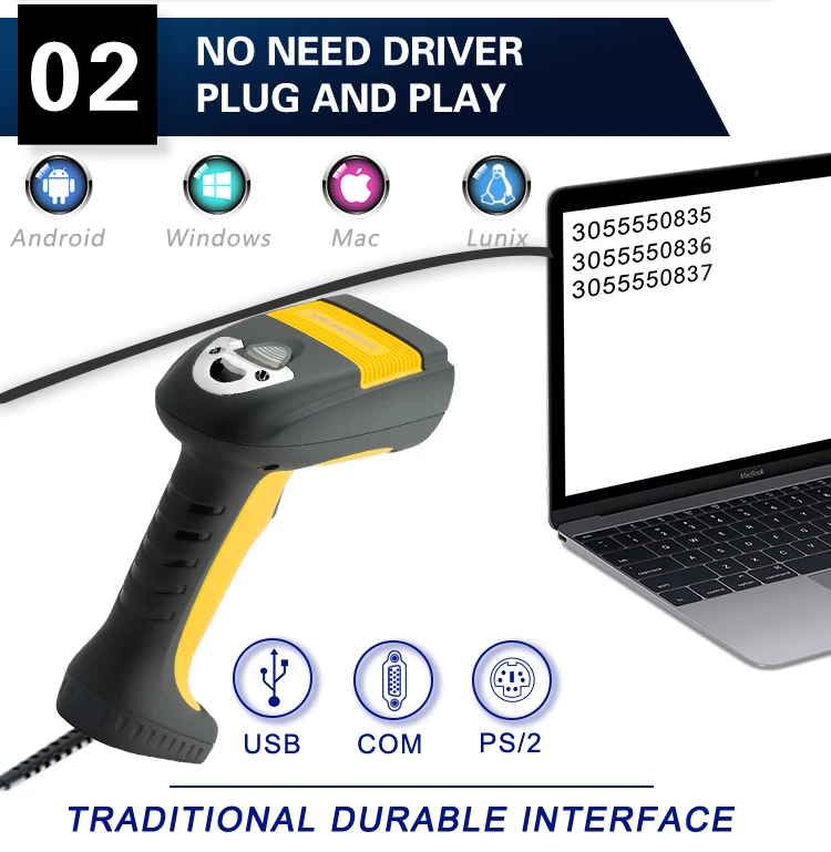 Industrial-grade Barcode Readers Auto Sensor 20 Lines High Scan Pro 1d ...