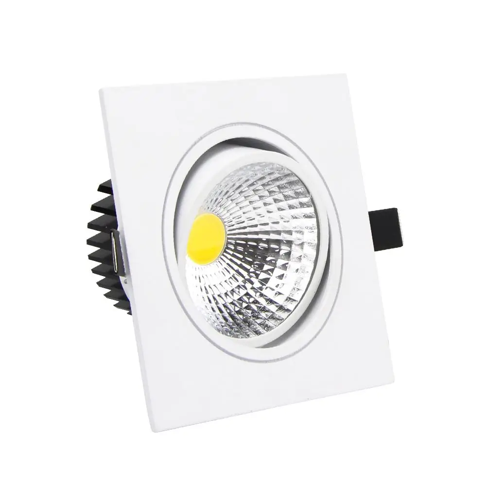 High Quality Square Recessed Led Down Light 7w 9w 12w 15w Cob Led Spot ...