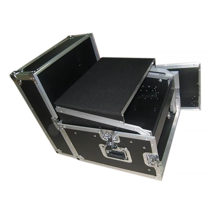Flight Case Power Amp Rack Case with Laptop Table - Mesa Para Amplificador