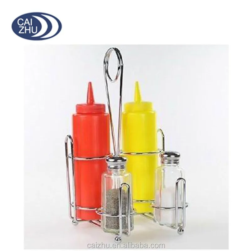 Table Top Metal Wire Spice Condiment Caddy Holder Orgainzer - Buy Wire ...