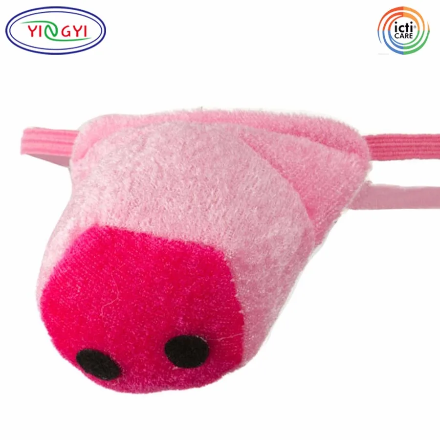 F383 Plush Velvet Pink Pig Nose Mask Costume Accessory Animal Nose Mask ...
