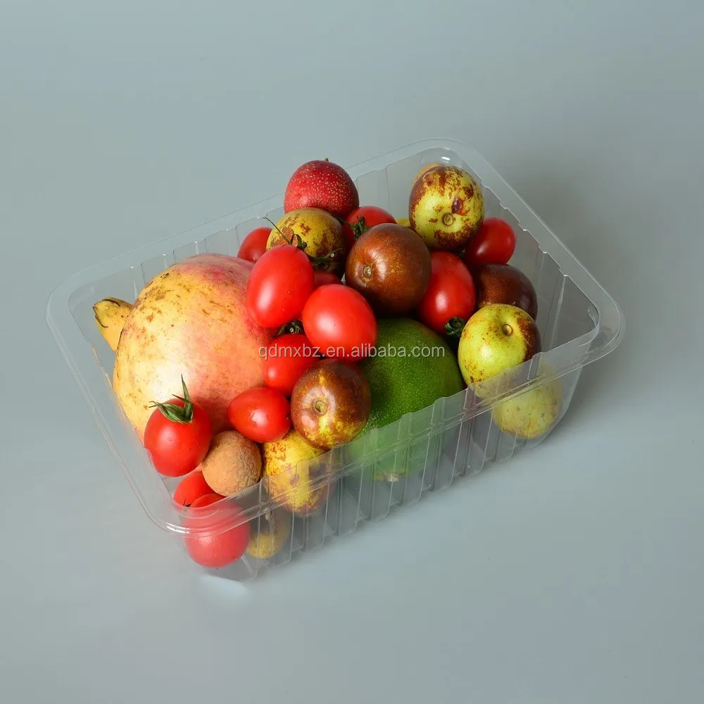 Grape/ mango and Dry Fruit Round Disposable Fruit Punnet Plastic ...