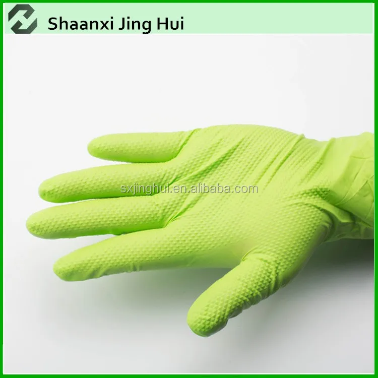Mechanical Repair Usage Diamond Texture Work Gloves Nitrile - Buy Work ...
