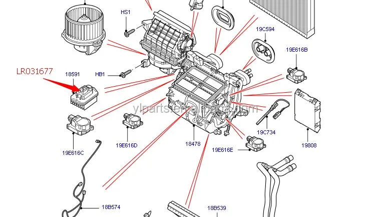 Auto Blower Motor Resistor Lr031677 Right Fit For Discovery 4 Range ...