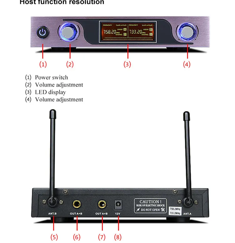 Wireless Microphone Mu-589 Handheld Microphone Rohs Microphone - Buy ...