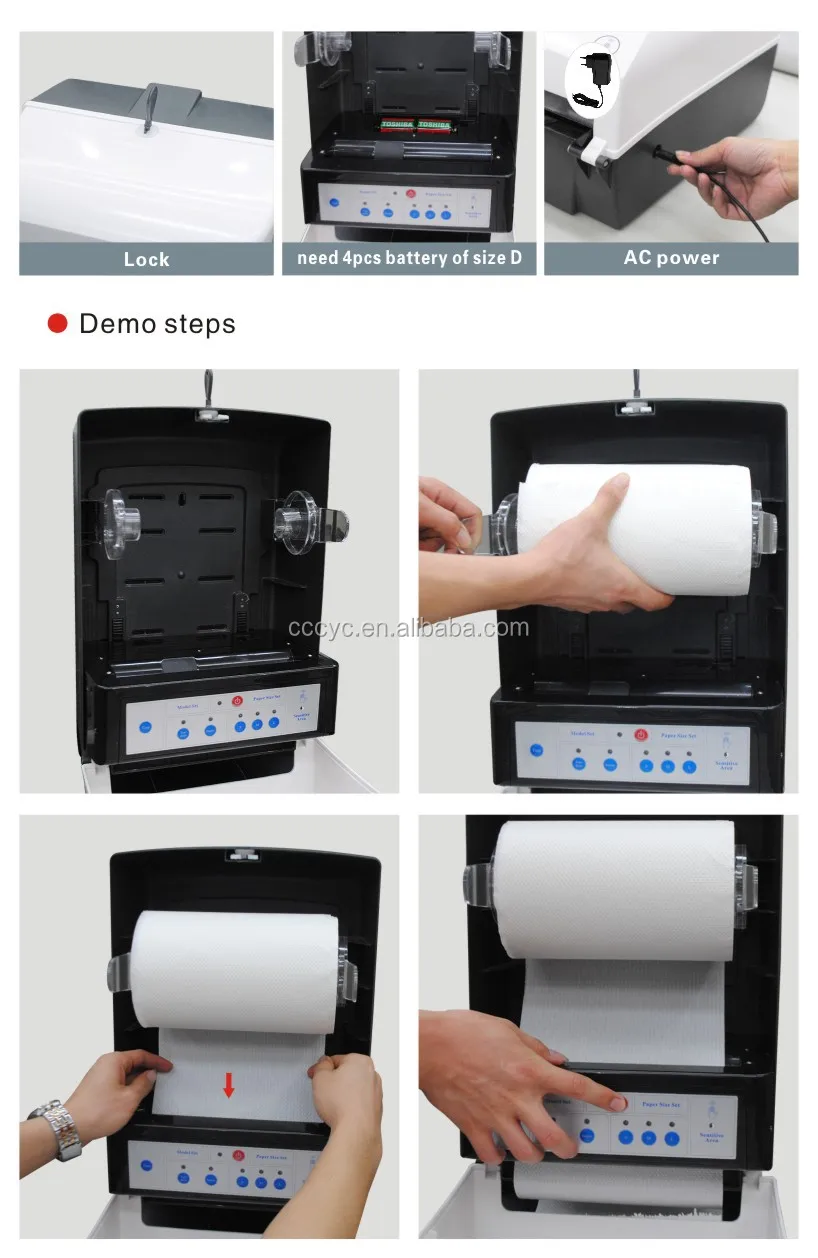 Touchless Hands Free Automatic Motion Sensor Paper Towel Dispenser