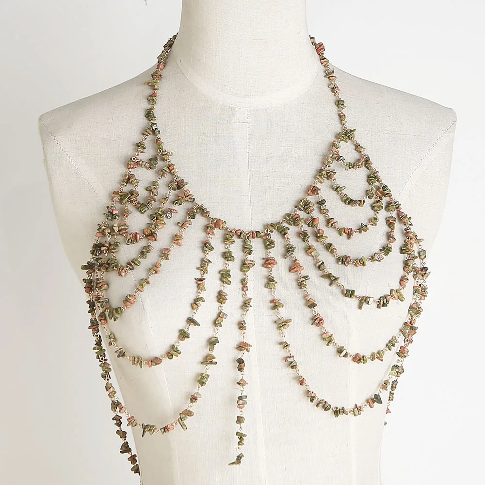 Tourmaline Stone Beads Body Jewelry Semi Precious Stone Jewelry For ...