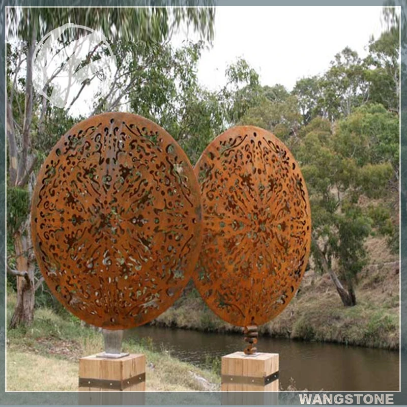 New Product Laser Cut Metal Flower Corten Steel Garden Sculpture - Buy ...