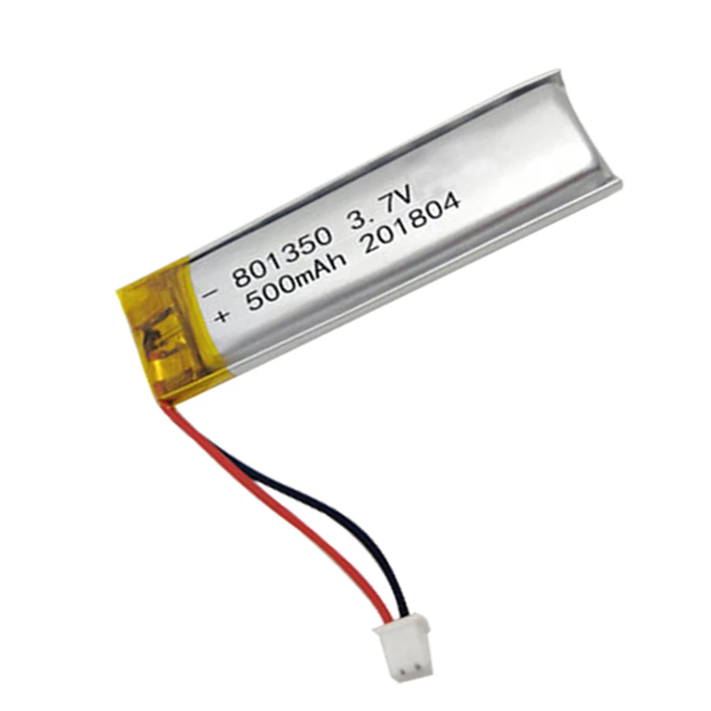 Slim 801350 3.7v 500mah Lithium Polymer Battery - 500times Cycle Life