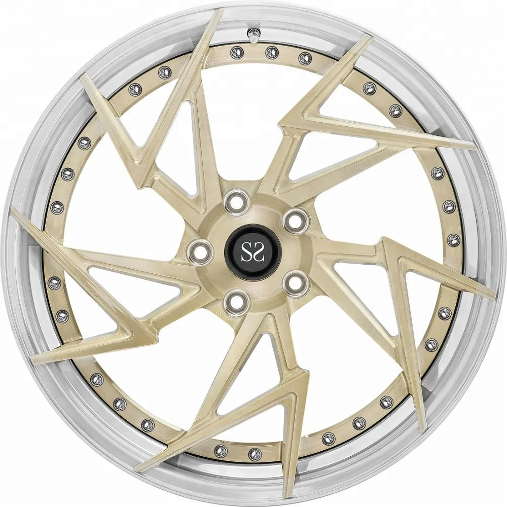 Brushed Gold Wheels - Deep Concave Forged Aluminum Rims